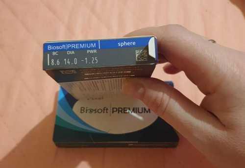 Линзы контактные Biosoft premium -1.25