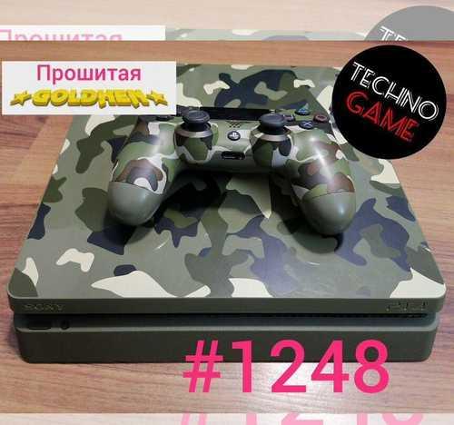 Sony PlayStation 4 Slim Call of Duty: WWII Limited Edition, 1000 ГБ, Прошитая, 2 геймпада