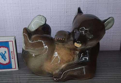 Фарфоровая статуэтка медвежонок лфз
