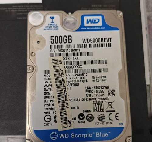 Hdd SATA 500gb 2.5