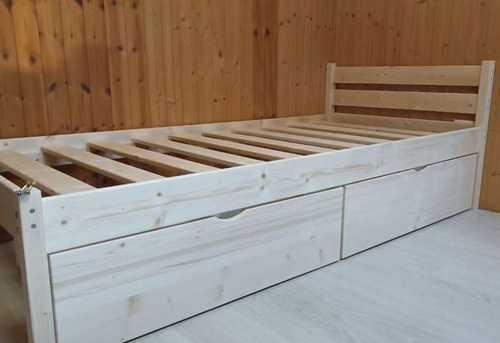 Кровать односпальная деревянная /усиленная