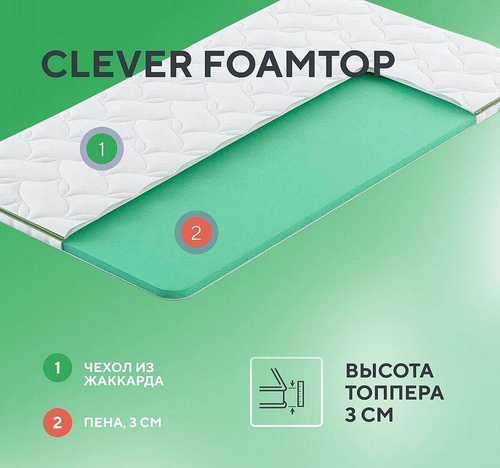 Наматрасник Clever FoamTop 200x205