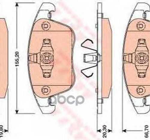 Колодки тормозные дисковые перед volkswagen
