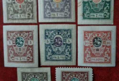 Почтовые марки Гражданская война Деникин 1919