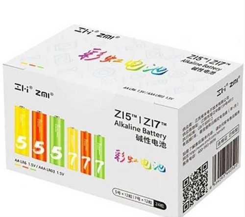 Батарейки алкалиновые ZMI Rainbow ZI5/ZI7 (12шт.аа