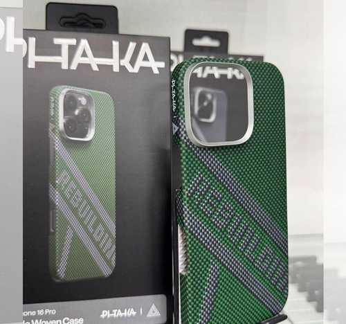 Чехол pitaka Re-tros для iPhone 16 pro green