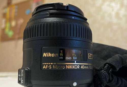 Nikon nikkor 40mm 2.8G AF-S DX объектив