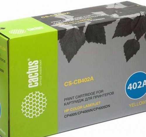 Картридж лазерный Cactus CS-CB402AR CB402A желтый (7500стр.) для HP CLJ CP4005/CP4005DN/CP4005N