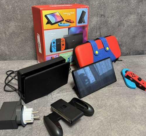 Nintendo Switch OLED, 64 ГБ, Прошитая