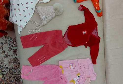 Одежда пакетом для новорожденных девочек