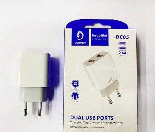 Кабель Charger EU Dual USB Denmen DC05 опт