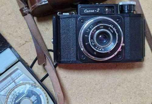 Плёночный советский винтажный фотоаппарат Смена-2