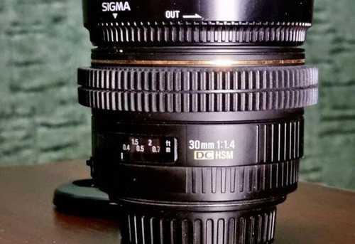 Объектив Sigma 30mm 1.4 DC HSM EX (Canon)