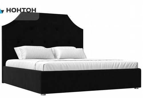 Кровать Кантри 1.6 м микровельвет черный