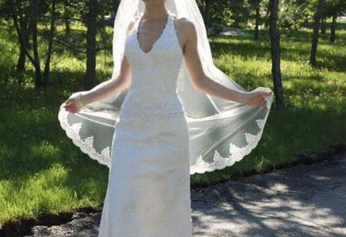 Платье для невесты на 42 размер, цвет Шампанского