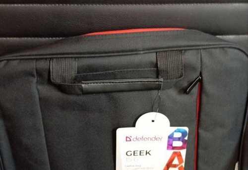 Сумка для ноутбука Defender Geek 15.6" черный, кар
