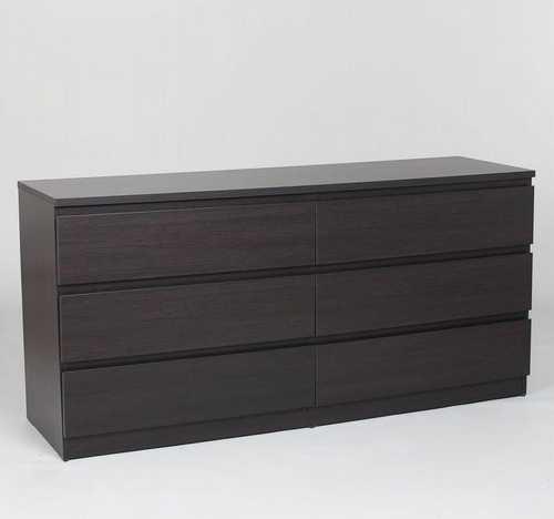 Комод IKEA Мальта 6 ящиков 160х76 Венге
