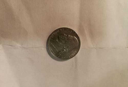 Монета liberty 5 центов. 1991 г
