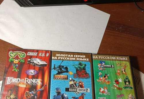 Картриджи sega 3 штуки