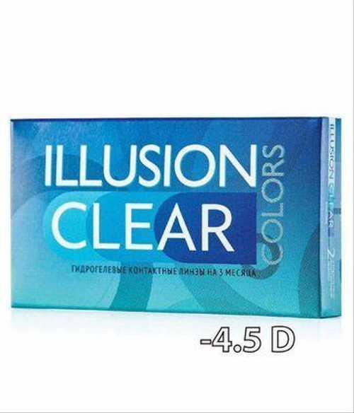 Illusion контактные линзы illusion clear -4.5