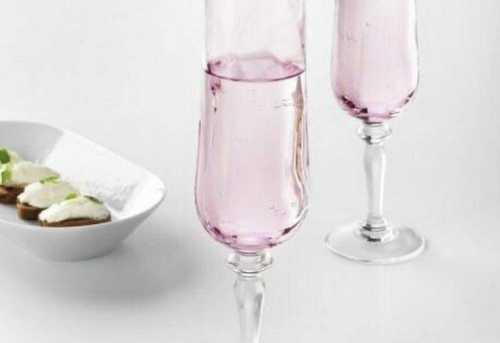Конунгслиг Бокал для шампанского, розовый, икеа