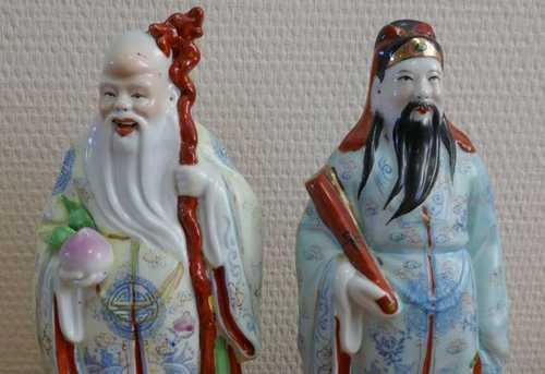 Фарфоровые статуэтки Китайские мудрецы 22 см