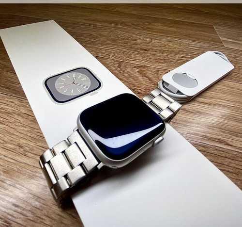 Apple Watch 8 45 mm stainless steel/стальные 88АКБ