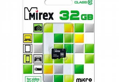 Карта памяти microsdhc 32Gb Mirex, Class10, без ад
