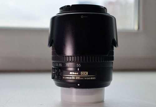 Объектив Nikon DX AF-S nikkor 55-200 mm