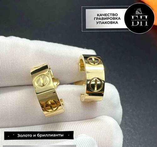 Золотые серьги Cartier Love