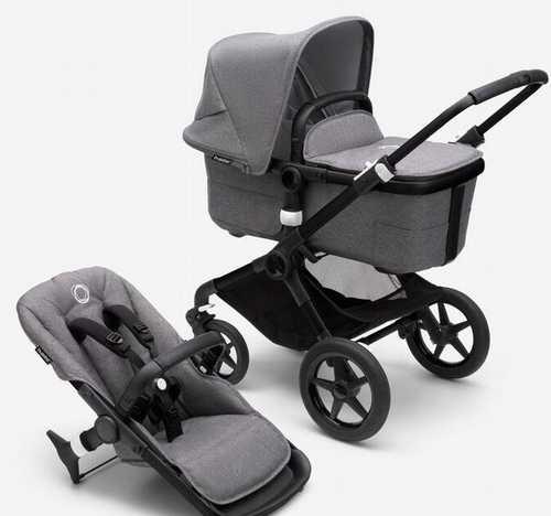 Новая Bugaboo Fox3 Complite 2в1 Black-Grey Melange