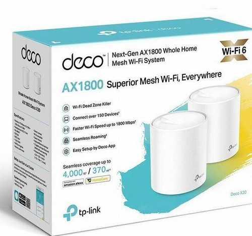 Новая mesh система TP-Link Deco X20 2-pack