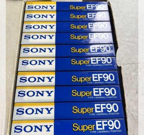 Аудиокассеты новые Sony Super EF90