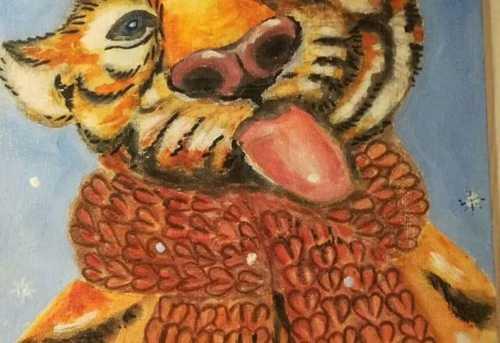 Картина акрилом#животные#тигр#детская