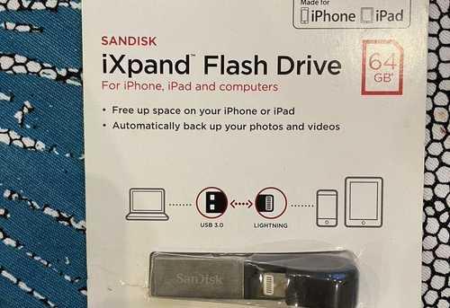 Флеш-накопитель USB 3.0 64GB SanDisk Flip iXpand