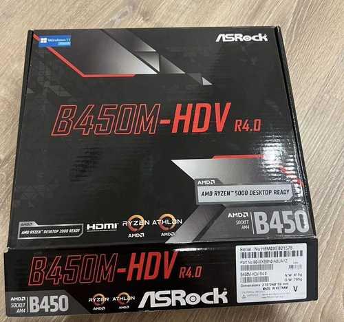 Материнская плата asrock b450m hdv r4.0