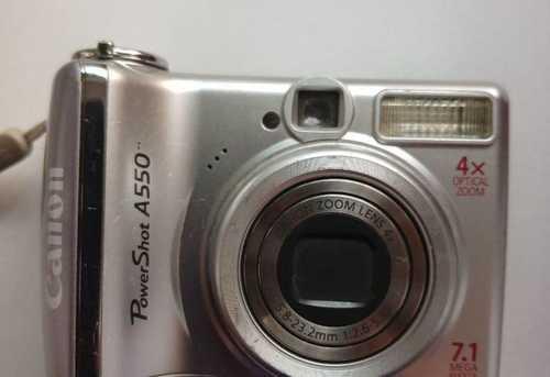 Компактный фотоаппарат canon powershot A 550