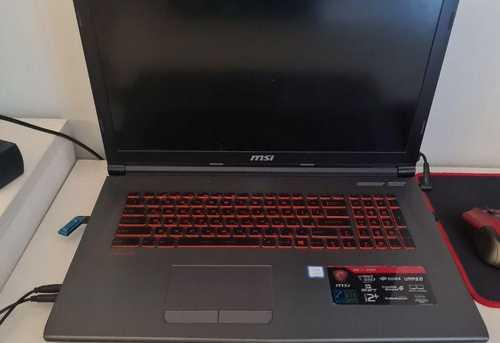 17.3" MSI GV72 7RD, 1128 ГБ, Core i7-7700HQ, RAM 8 ГБ, GeForce GTX 1050 4 ГБ