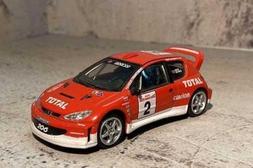 Модель Peugeot 206 Ралли Cararama 1:43