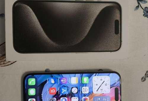 Обмен iPhone 15 pro (sim+e-Sim), Титан. Новый