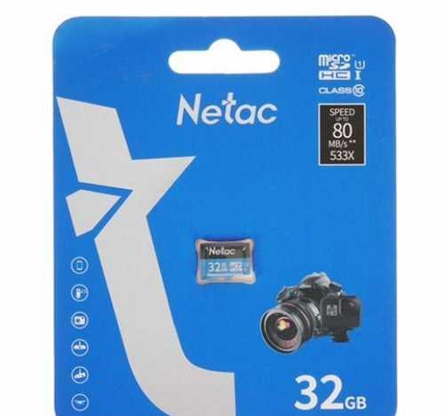 Карта памяти Netac microsdxc Class 10 80MB/s 32GB