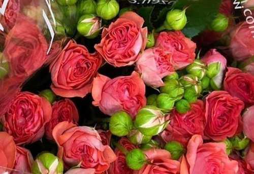 Пионовидные розы цветы букет