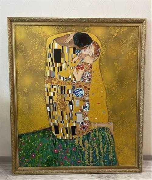 Картина "Поцелуй" Климт, масло, 115х100