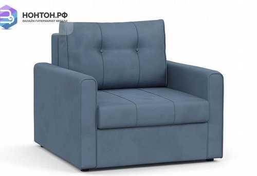 Кресло еврокнижка Лео серо-синее