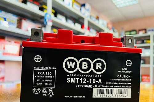 Акб для Мотоцикла Мопеда Скутера WBR SMT12-10-A