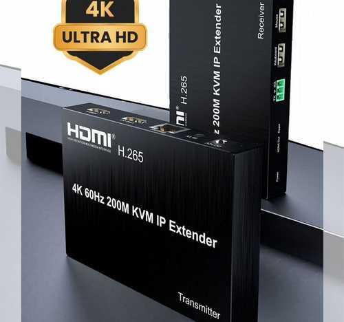 Hdmi USB KVM удлинитель на 200 метров 4K60Hz