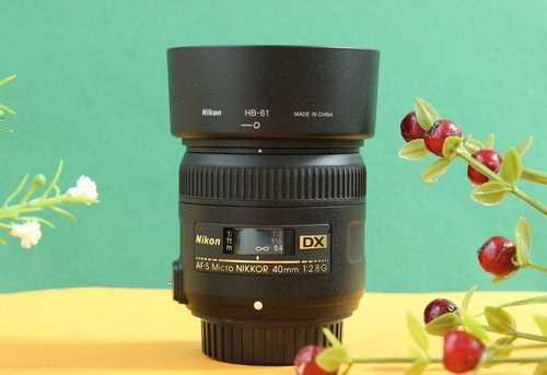 Объектив Nikon AF-S 40mm f2.8 micro