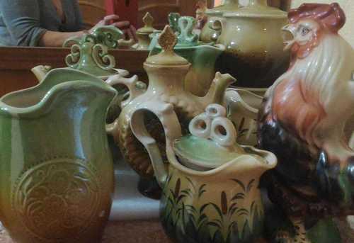 Вазы чайники, вазы, кувшины новые из СССР керамика