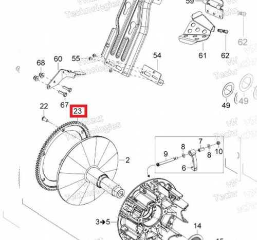 417225070 Венец вариатора 600HO Ski-Doo