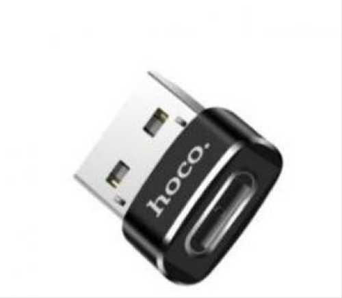 Переходник hoco UA6 USB to Type-C, черный 69575310